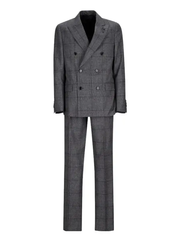 LARDINI Long-sleeved Suit Two-piece - Grey