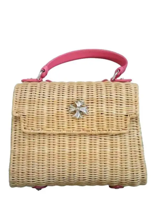 Chrome Hearts Woven Flap Handbag - Nude