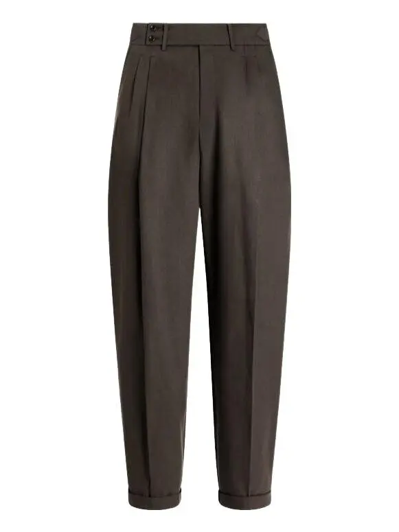 Dolce & Gabbana Pleated Twill Trousers - Brown
