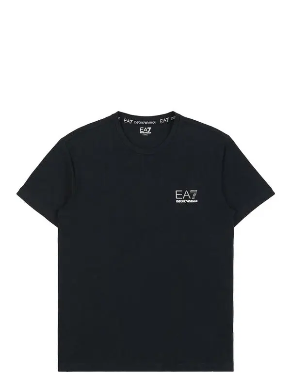 EA7 Round Collar Logo T-shirt - Black