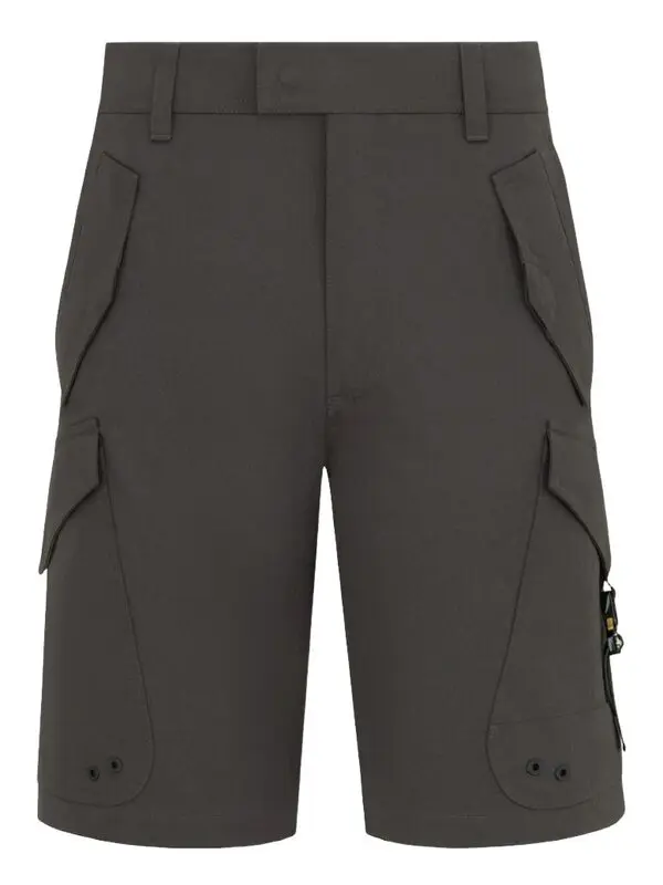 Dior Cargo Bermuda Shorts With Buckled Pockets - Black