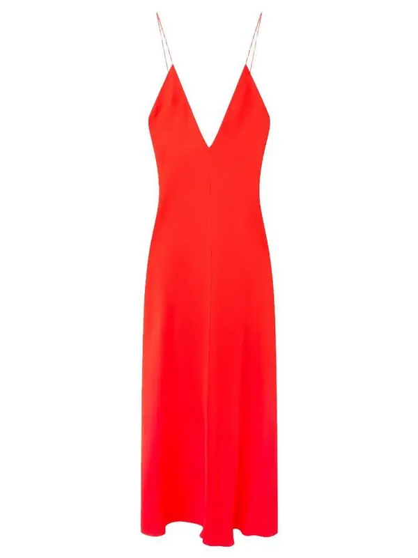 Stella McCartney V-neck Maxi Dress - Red