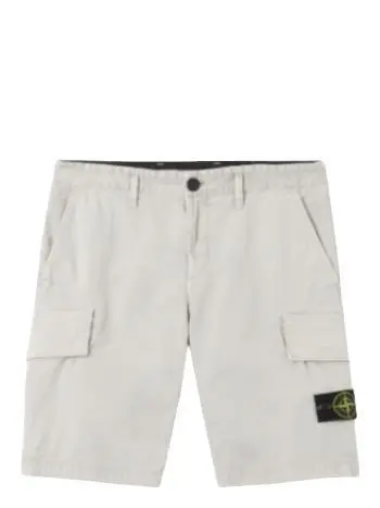 Stone Island Regular Fit Cargo Bermuda Shorts - Pearl Grey