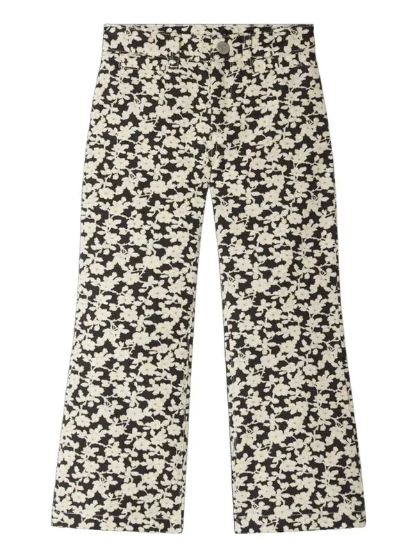 Bonpoint Floral Pattern Trousers - Black