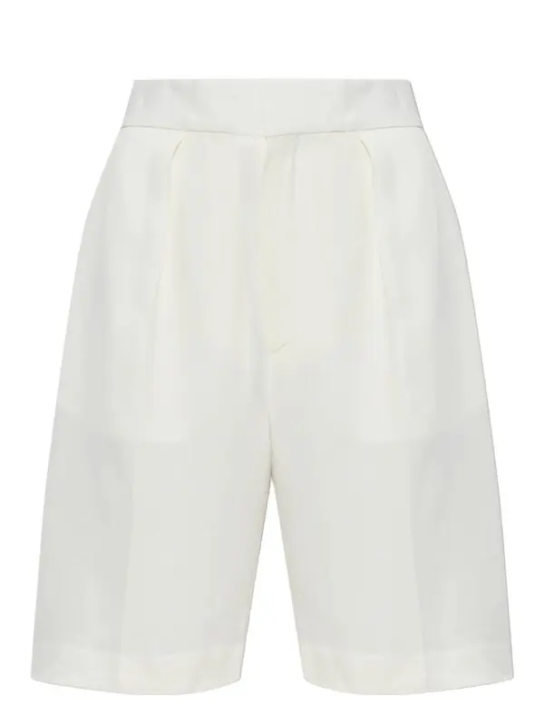 Victoria Beckham Tailored Pleated Shorts - White
