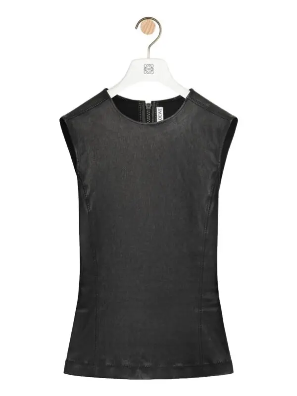 Loewe Stretched Zipped Tank Top - Black