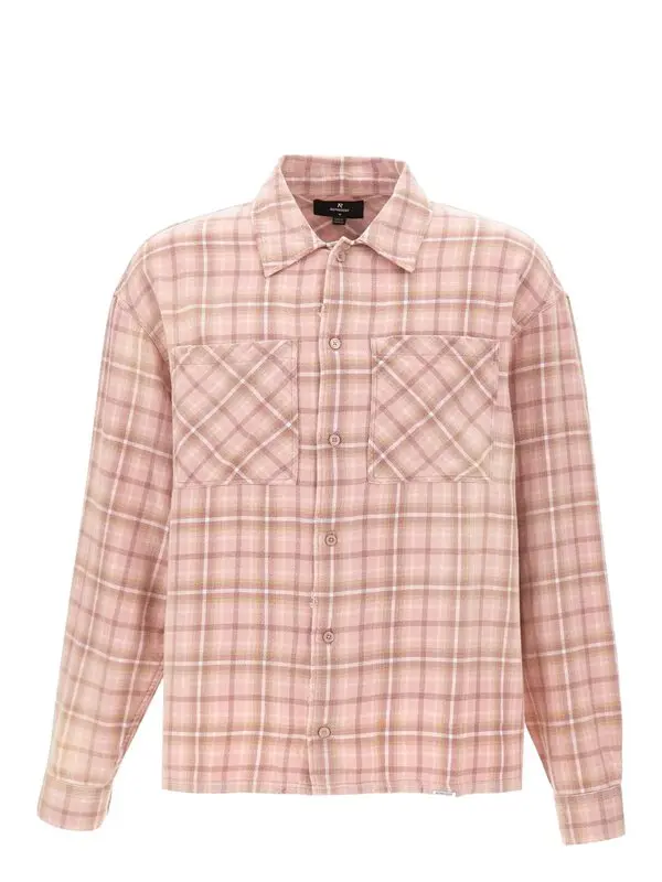 REPRESENT Checked Oversized Shirt - Nude