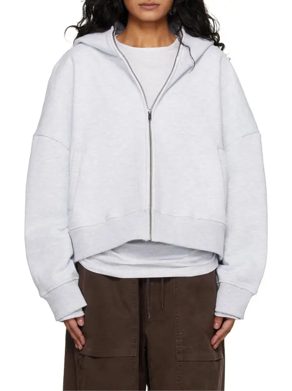 ENTIRE STUDIOS Long-sleeved Zippered Sweatshirt - White
