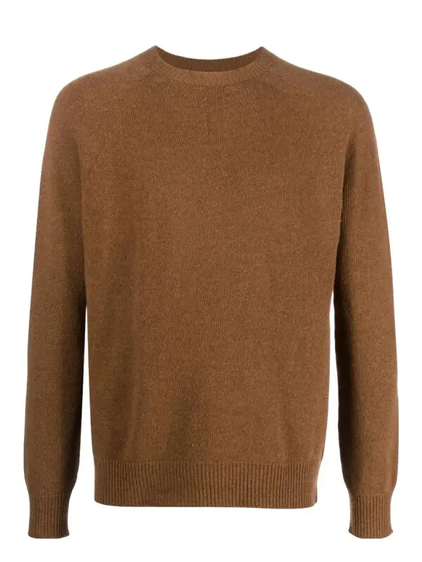 JIL SANDER Fine-knit Wool-cashmere Jumper - Brown
