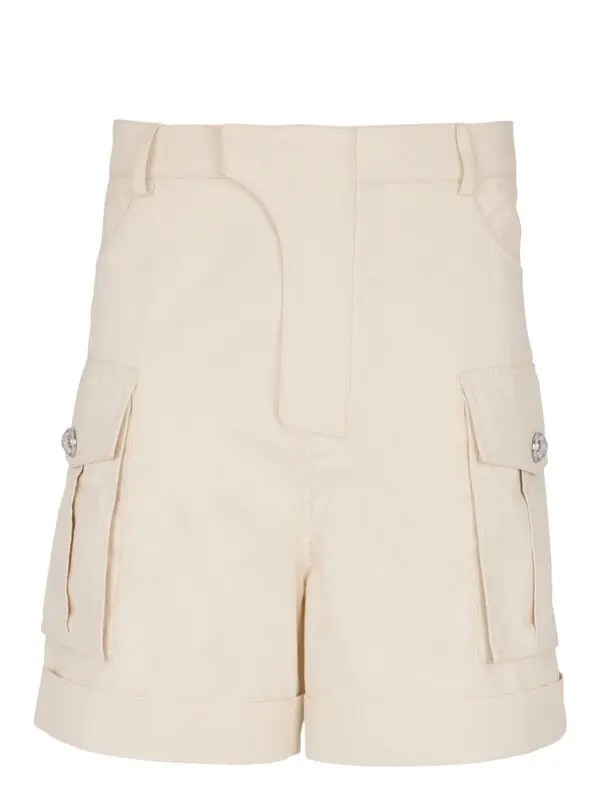 Balmain Cargo Bermuda Shorts - White