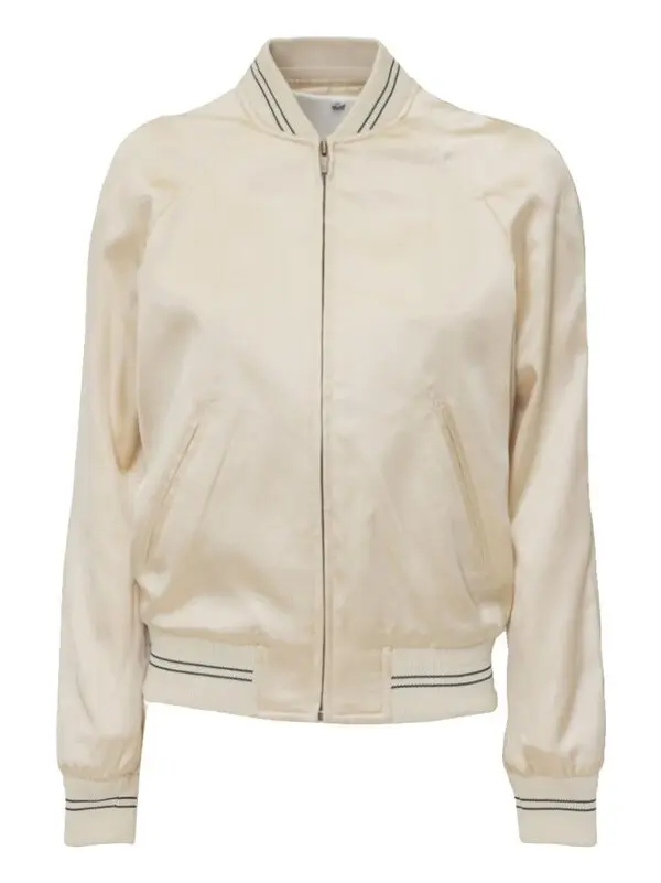 Celine Bomber Jacket With Front Pockets - Nude