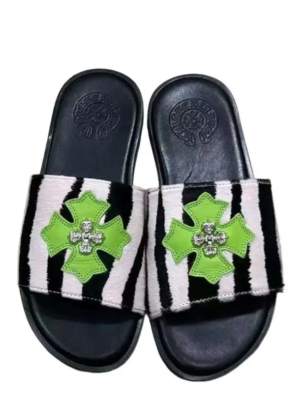 Chrome Hearts Flat Sandals - Black