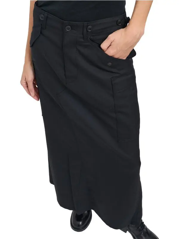 Junya Watanabe Belted Midi Skirt - Black