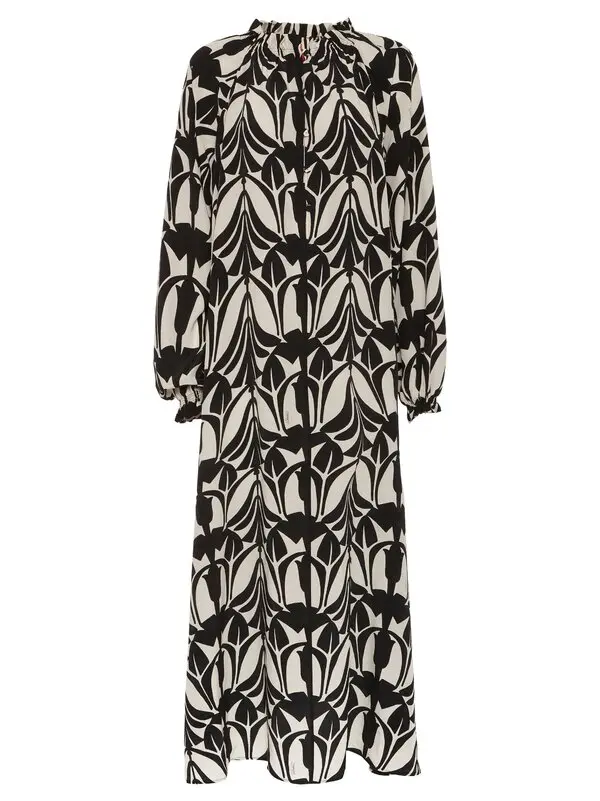 La DoubleJ Graphic Print Shirt Dress - Black/white