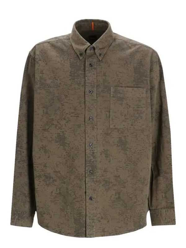 Hugo Boss Long-sleeved Button-up Shirt - Green