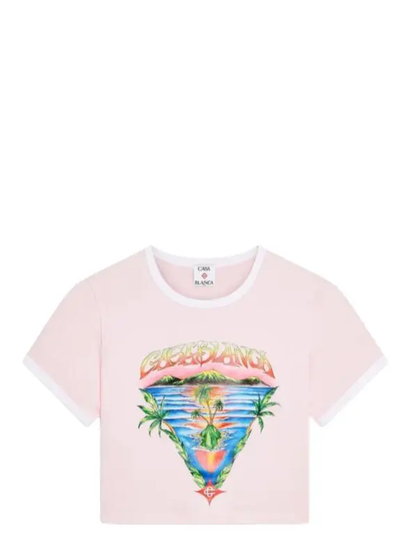 Casablanca Innocence Triangle Short Sleeved T-shirt - Pink