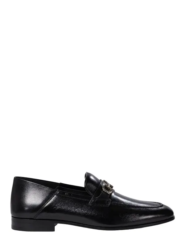 FERRAGAMO Gancini Loafers - Black
