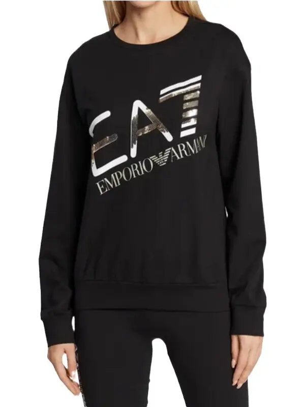 EA7 Crewneck Logo Sweatshirt - Black