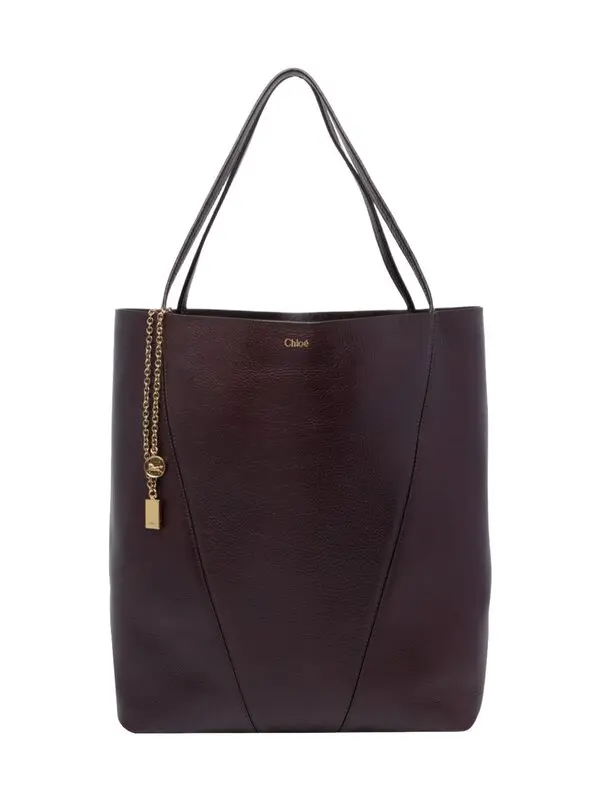 Chloé Spin Tote Bag With Pendant - Black