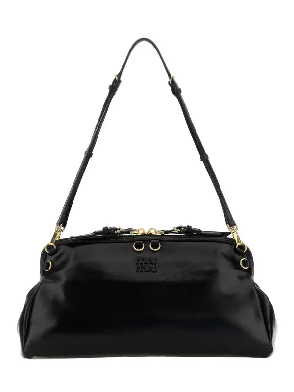 Miu Miu Leather Shoulder Bag - Black