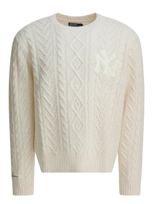 Polo Ralph Lauren Cable Knit Crewneck Sweater - Cream