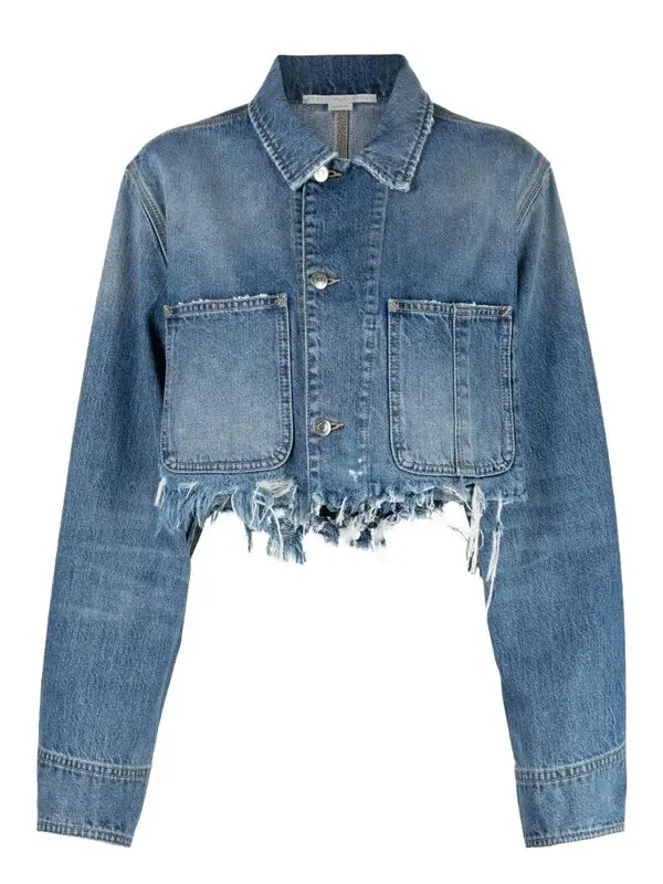 Stella McCartney Distressed Denim Trucker Jacket - Blue