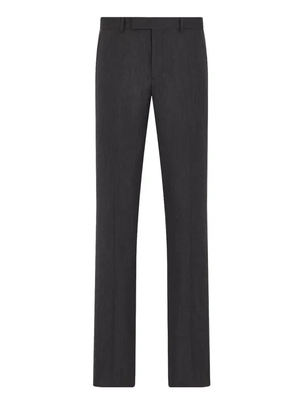 Dior Cashmere Blend Pleated Pants - Coal Gray