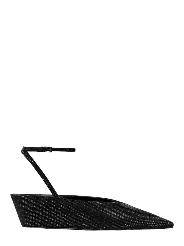 Tory Burch 50mm Pavé Wedge Pumps - Lapis Lazuli/light Black Diamond