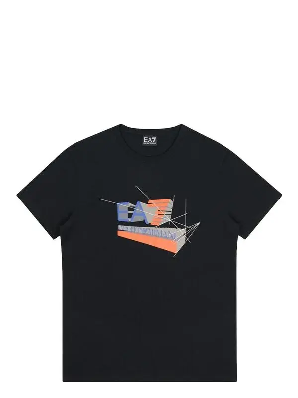 EA7 Logo Printed T-shirt - Black