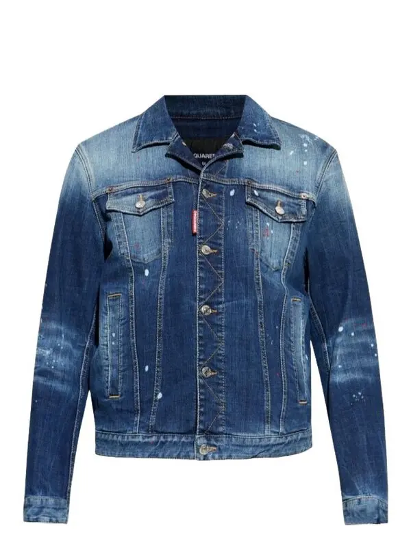 Dsquared2 Distressed Denim Sport Jacket - Blue