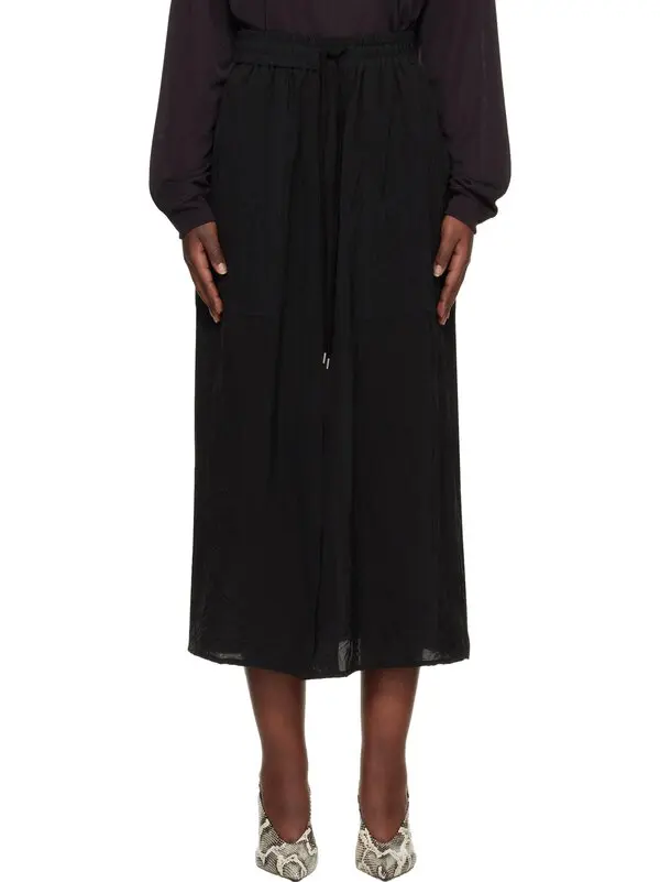 Studio Nicholson Drawstring Midi Skirt - Black