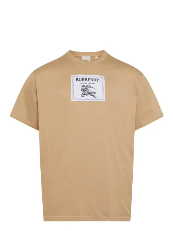 Burberry Logo-print Detail T-shirt - Nude