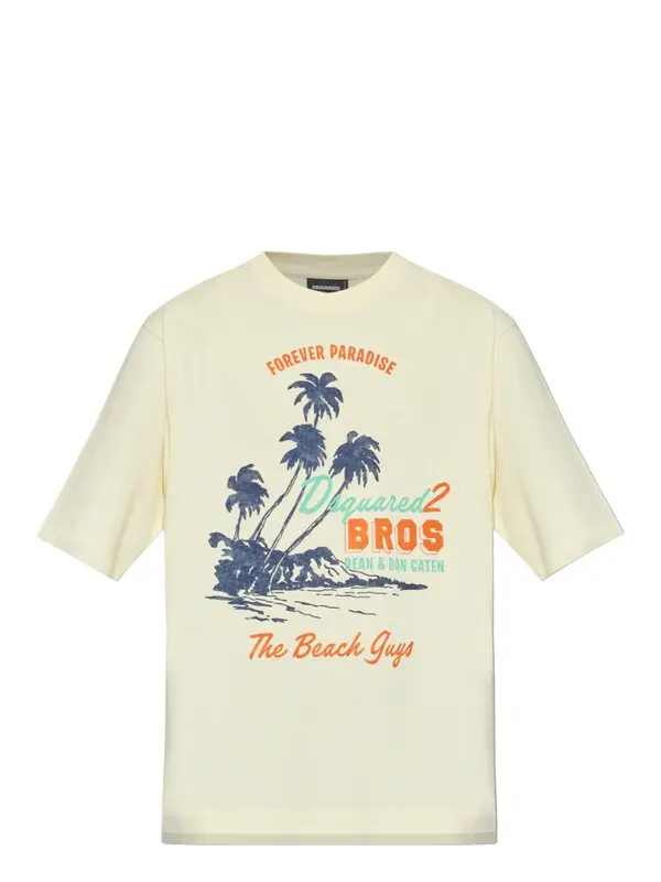 Dsquared2 Pattern-printed Crewneck T-shirt - Yellow