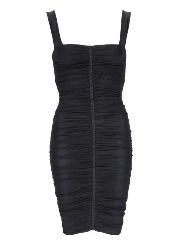 Givenchy Ruched Sleeveless Mini Dress - Black