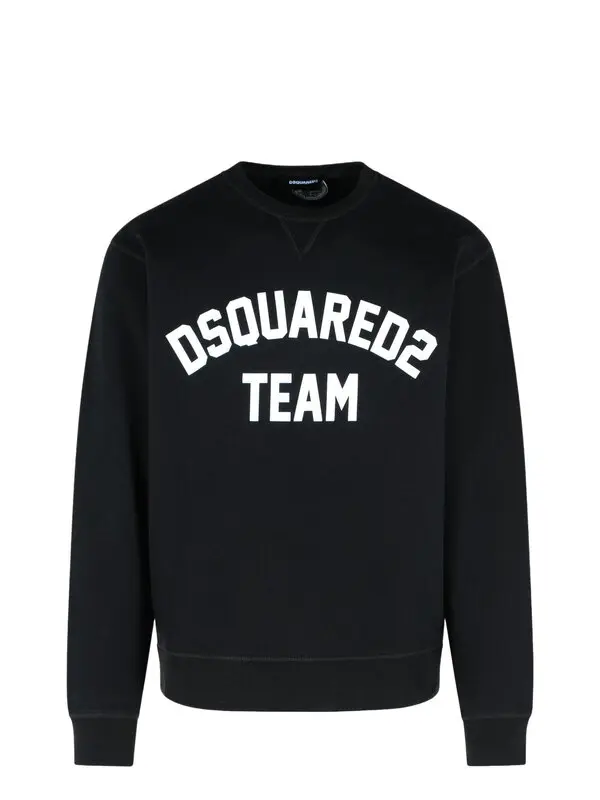 Dsquared2 Logo Printed Crewneck Sweatshirt - Black