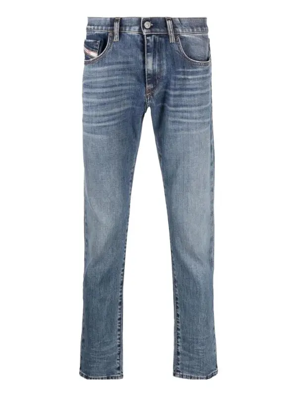 DIESEL® D-strukt Mid-rise Slim-cut Jeans - Blue