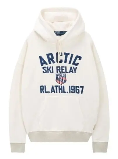 Polo Ralph Lauren Hooded Sweatshirt With Front Pocket - Off-white