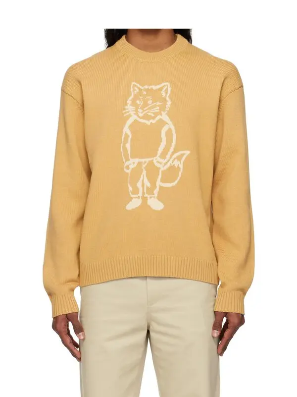 Maison Kitsuné Dressed Fox Intarsia Jumper - Nude