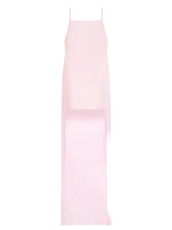 COURREGES Backless Crepe Maxi Dress - Light Pink