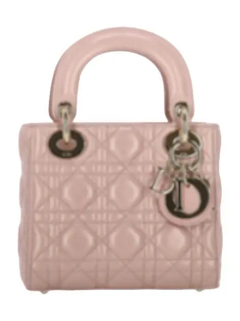 Dior Quilted Logo Tote Bag - Nude