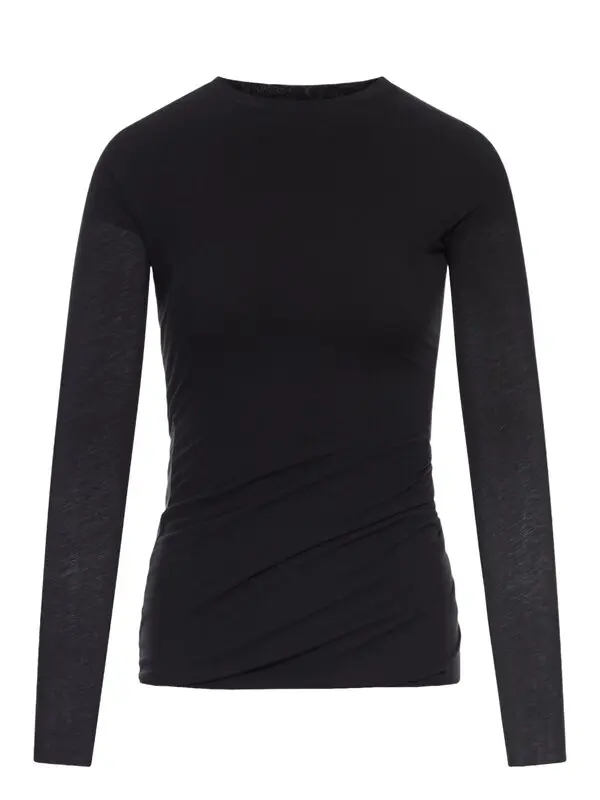JIL SANDER Crewneck Long-sleeved Top - Black