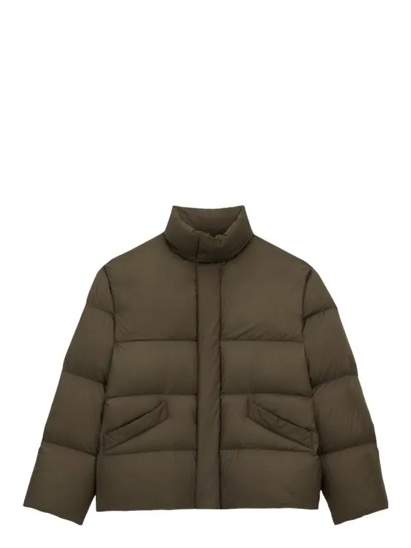 Saint Laurent High-neck Down Jacket - Brown