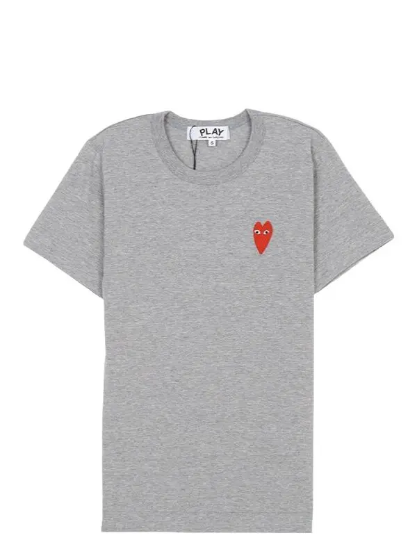 Comme Des Garçons Short Sleeve Crewneck T-shirt With Logo - Gray