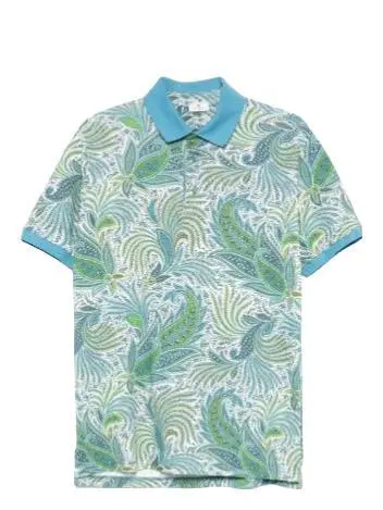 Etro Paisley Printed Short Sleeved Polo Shirt - Green