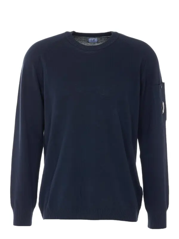 C.P. COMPANY Lens Detailed Knitted Jumper - Black