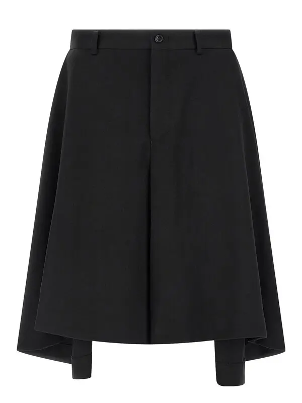 Comme Des Garçons Extra Wide Bermuda Shorts - Black