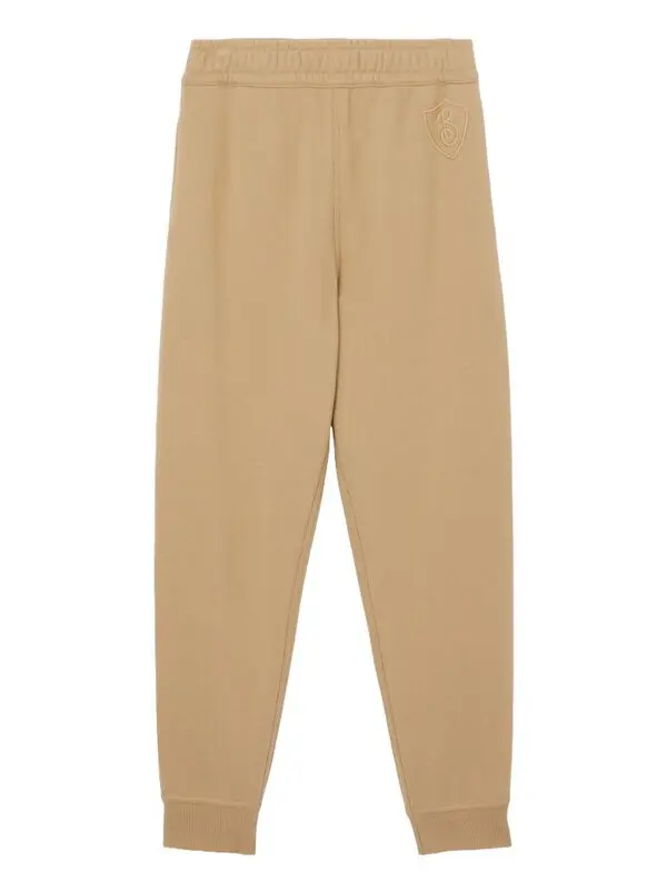 Burberry Logo Patch Cotton Track Pants - Brown