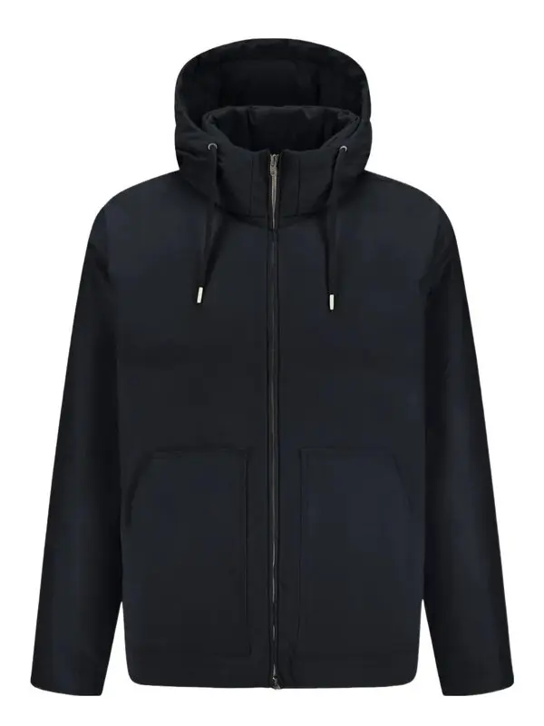 Herno Hooded Zip-up Jacket - Navy Blue