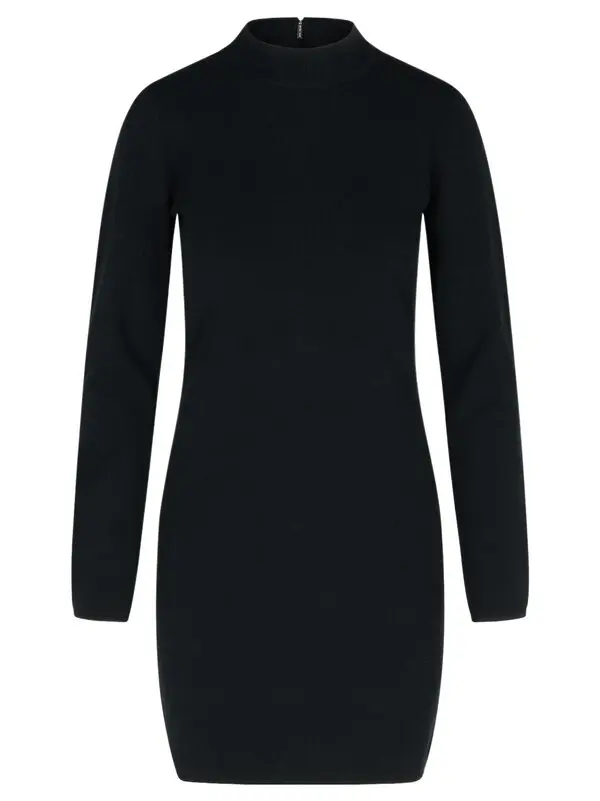 Michael Kors Mock Neck Mini Dress - Black