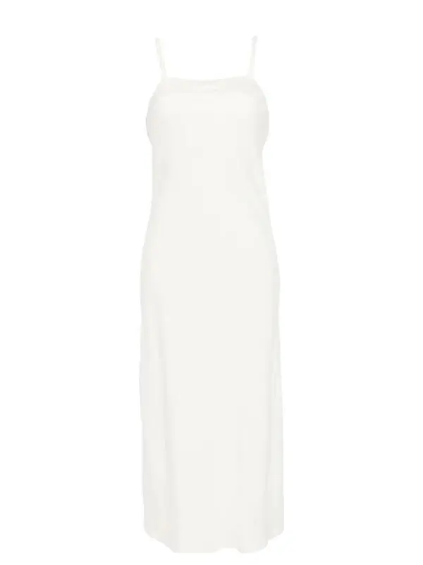 Patrizia Pepe Square Neck Slip Dress - Pearl Ivory